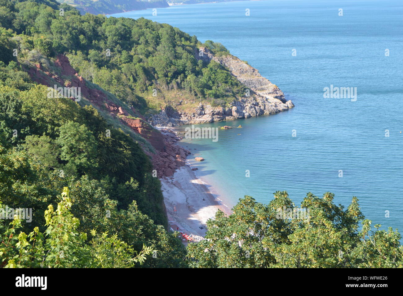 Oddicombe Beach below Babbacombe, Torquay, Devon Stock Photo - Alamy