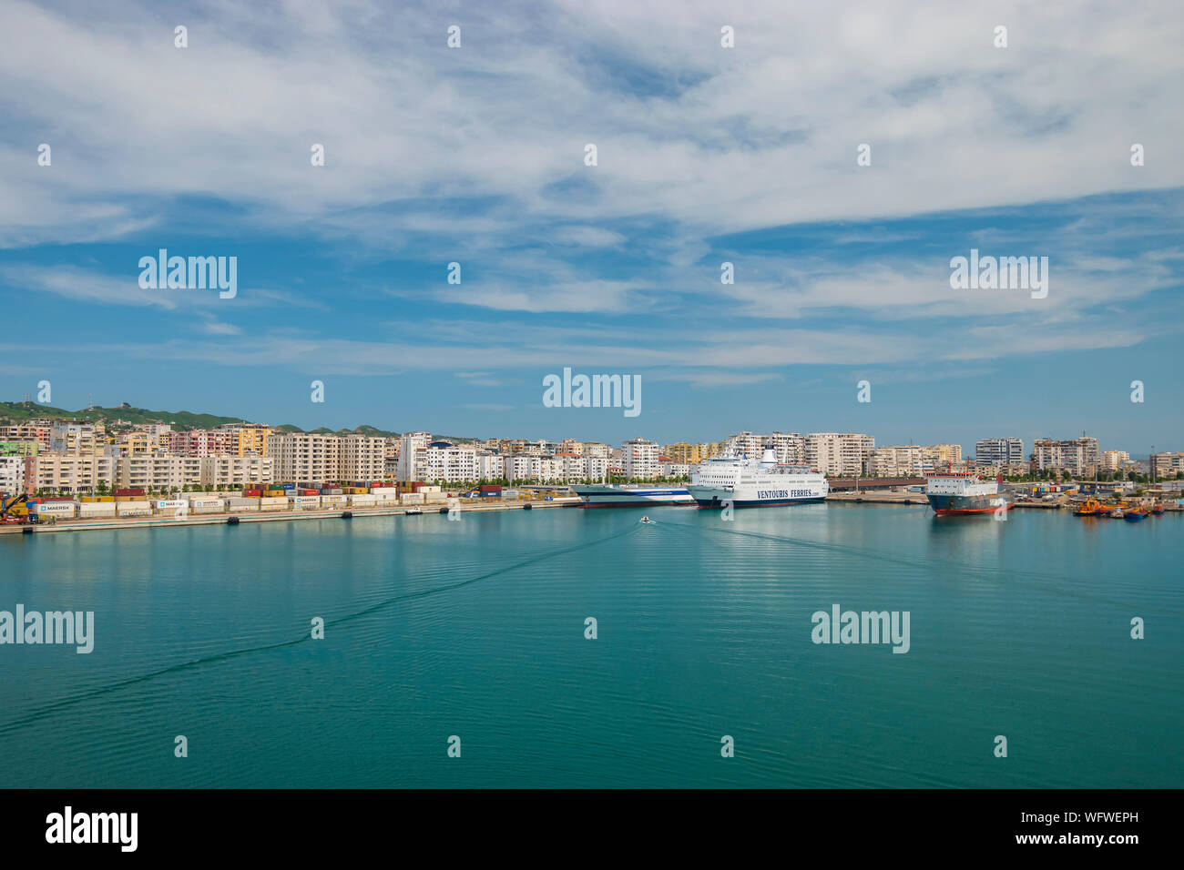 Durres, Albania - June 2019: View of Durres Port Stock Photo - Alamy