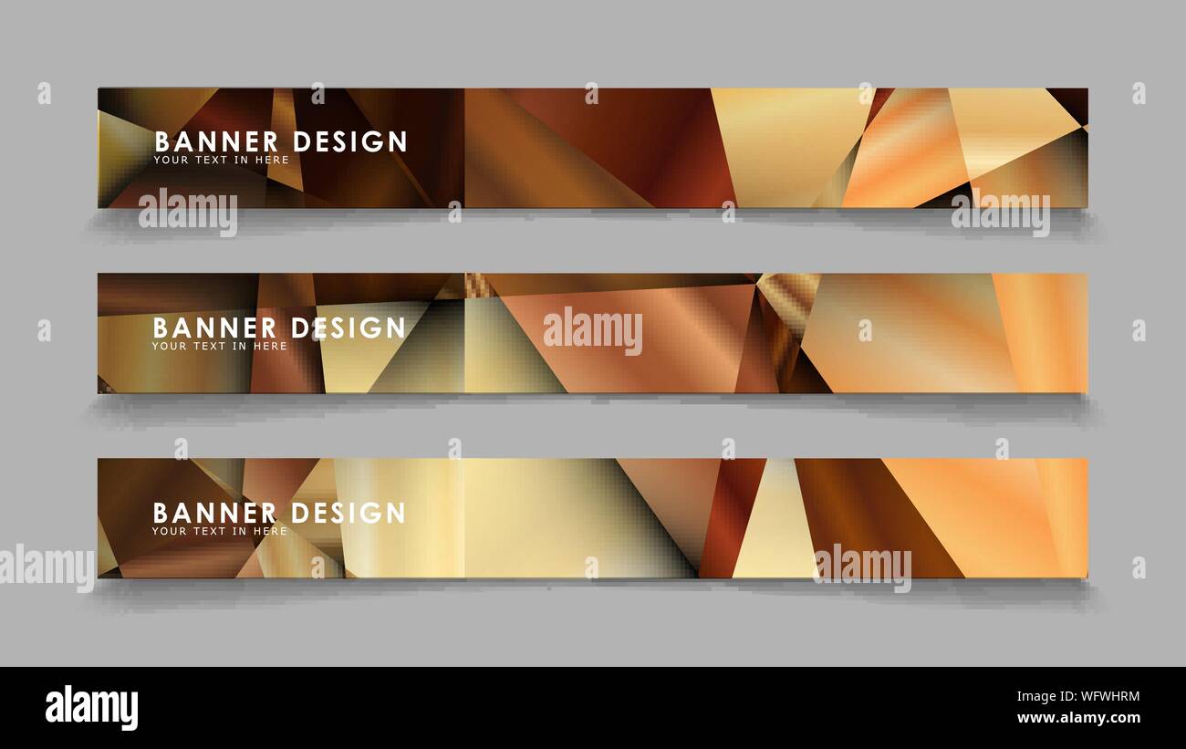 Abstract rectangle vector banners with luxury geometric gradient ...