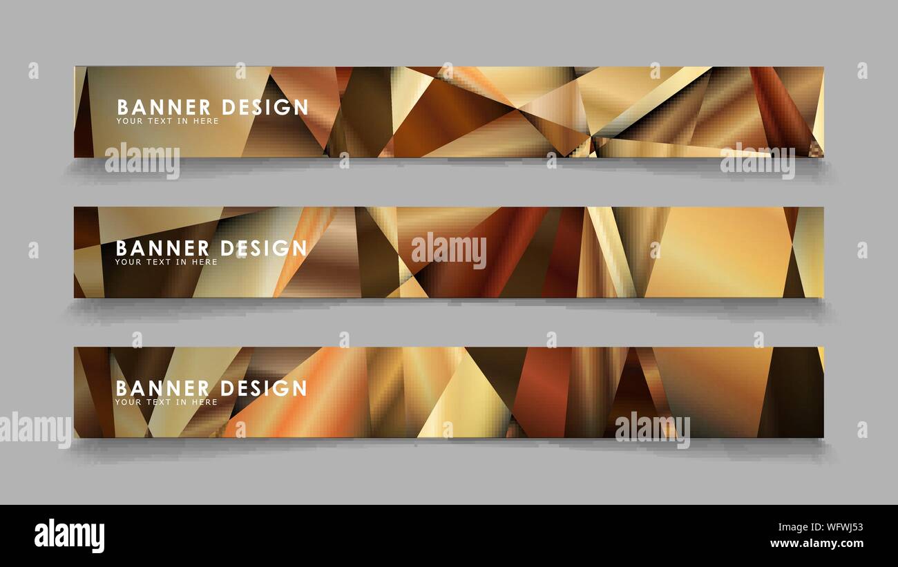Abstract rectangle vector banners with luxury geometric gradient ...