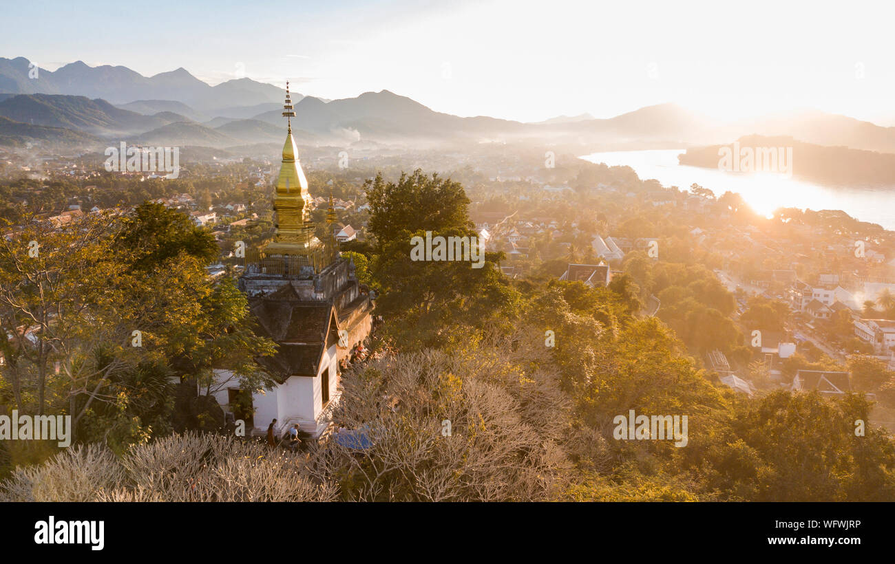 Aerial View Of Temple Stock Photo - Alamy
