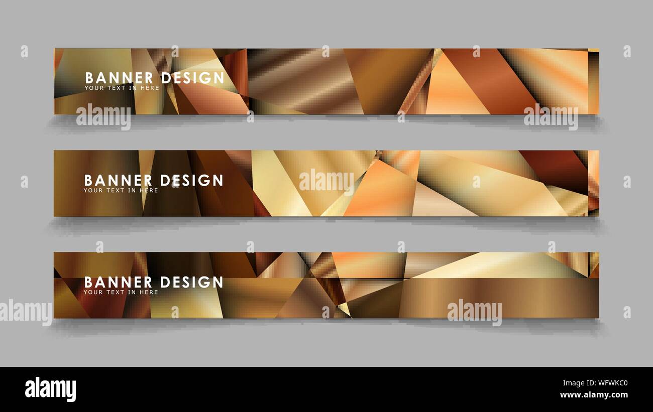 Abstract rectangle vector banners with luxury geometric gradient ...