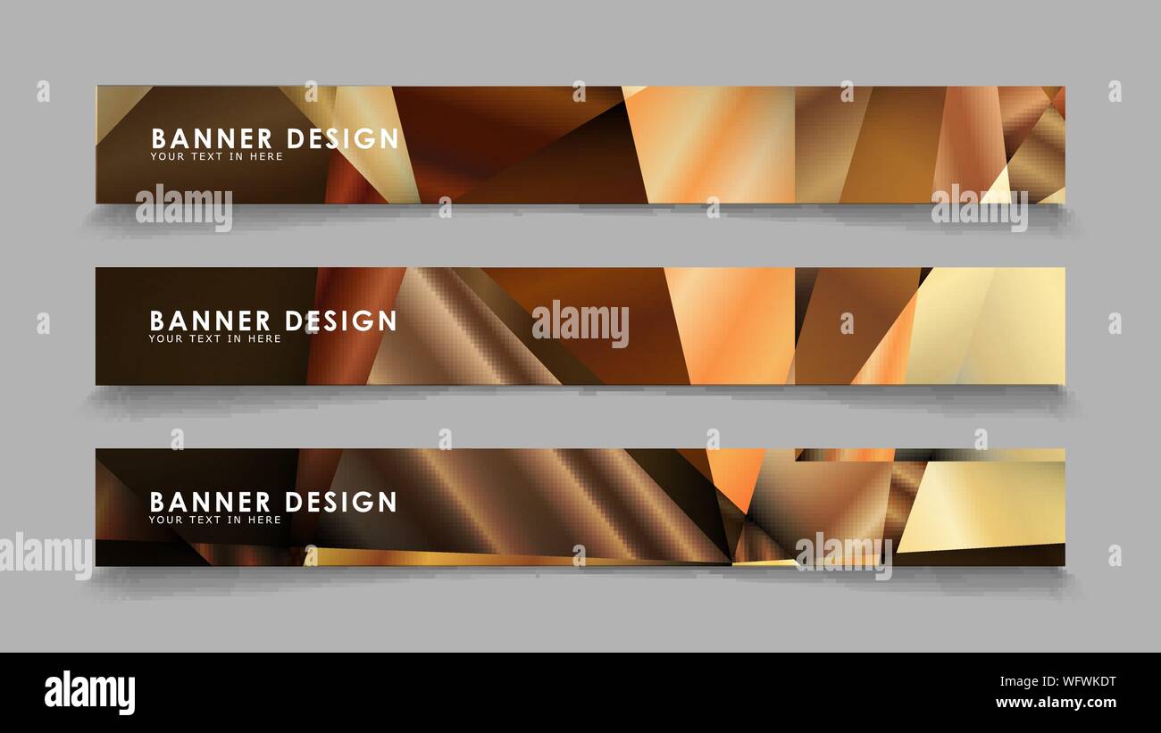 Abstract rectangle vector banners with luxury geometric gradient ...