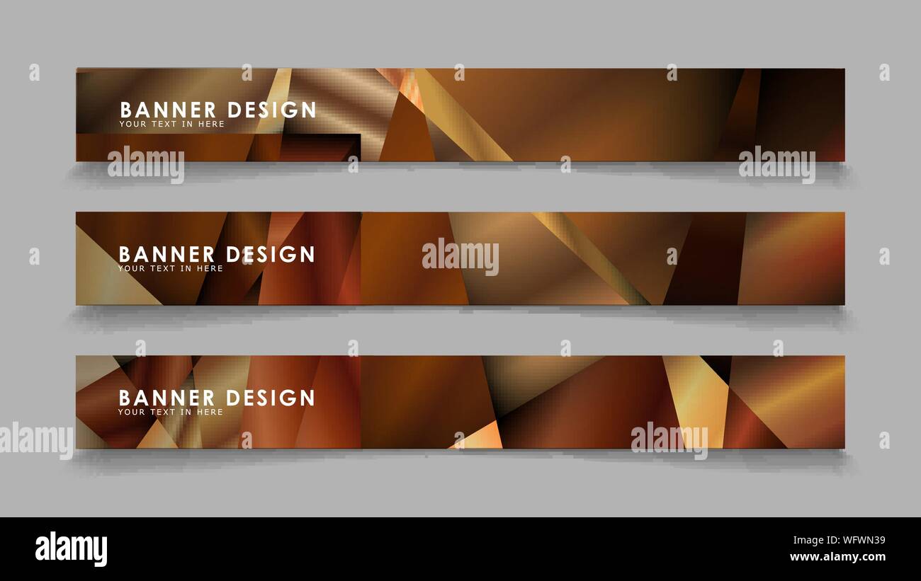 Abstract rectangle vector banners with luxury geometric gradient ...