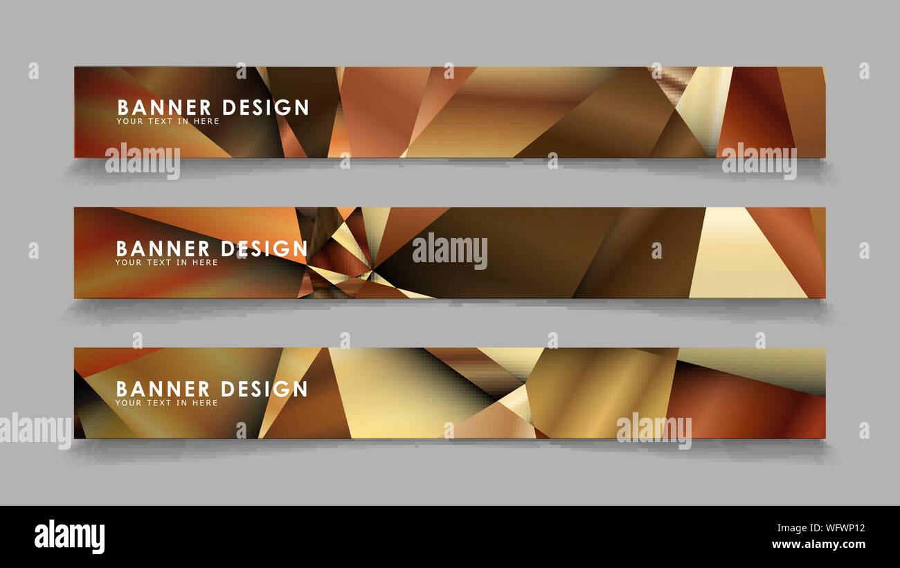 Abstract rectangle vector banners with luxury geometric gradient ...