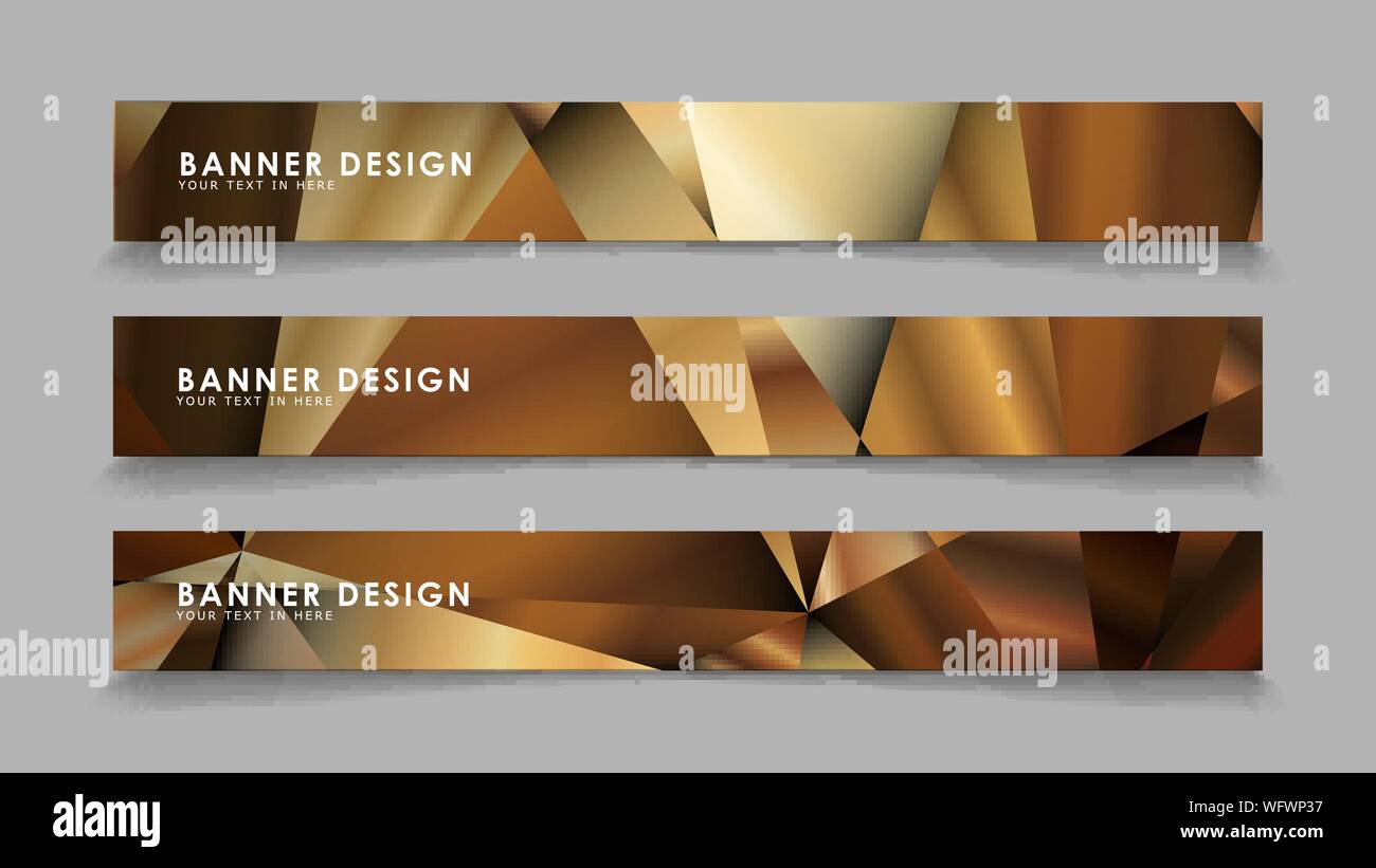 Abstract rectangle vector banners with luxury geometric gradient ...