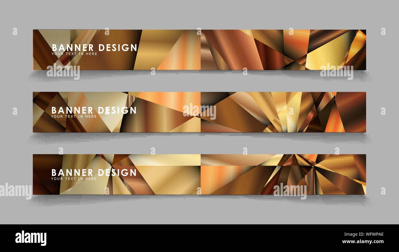 Abstract rectangle vector banners with luxury geometric gradient ...