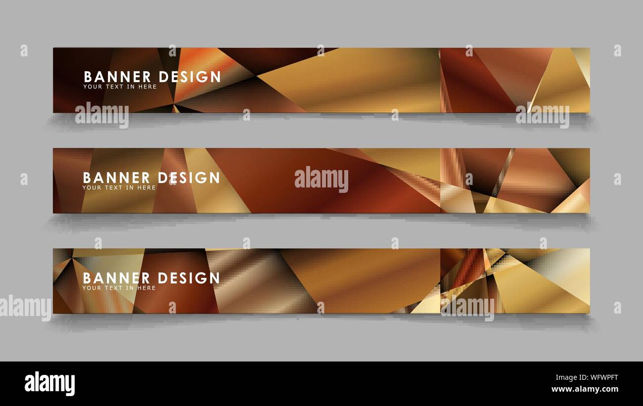 Abstract rectangle vector banners with luxury geometric gradient ...