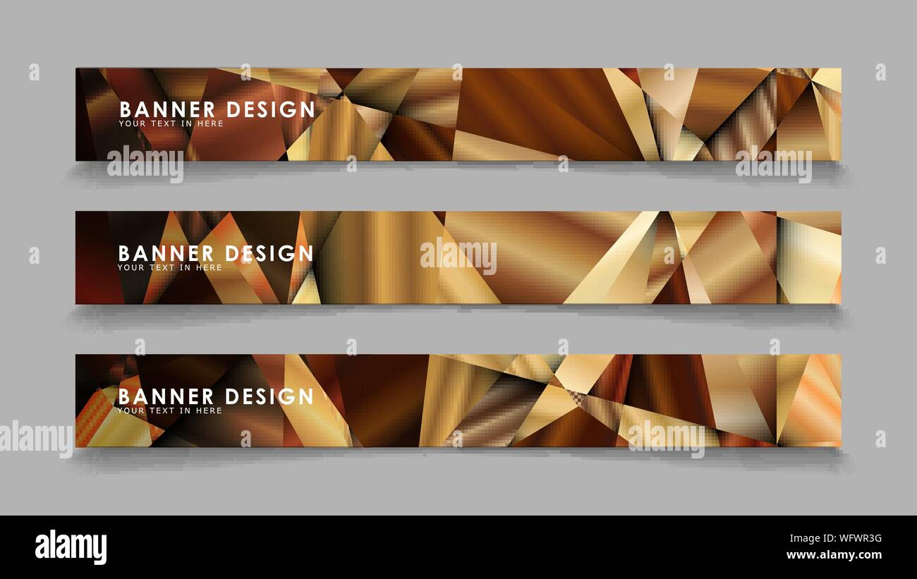 Abstract rectangle vector banners with luxury geometric gradient ...
