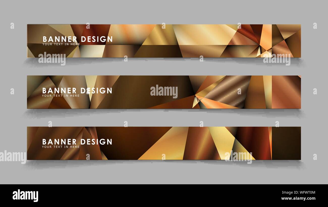 Abstract rectangle vector banners with luxury geometric gradient ...