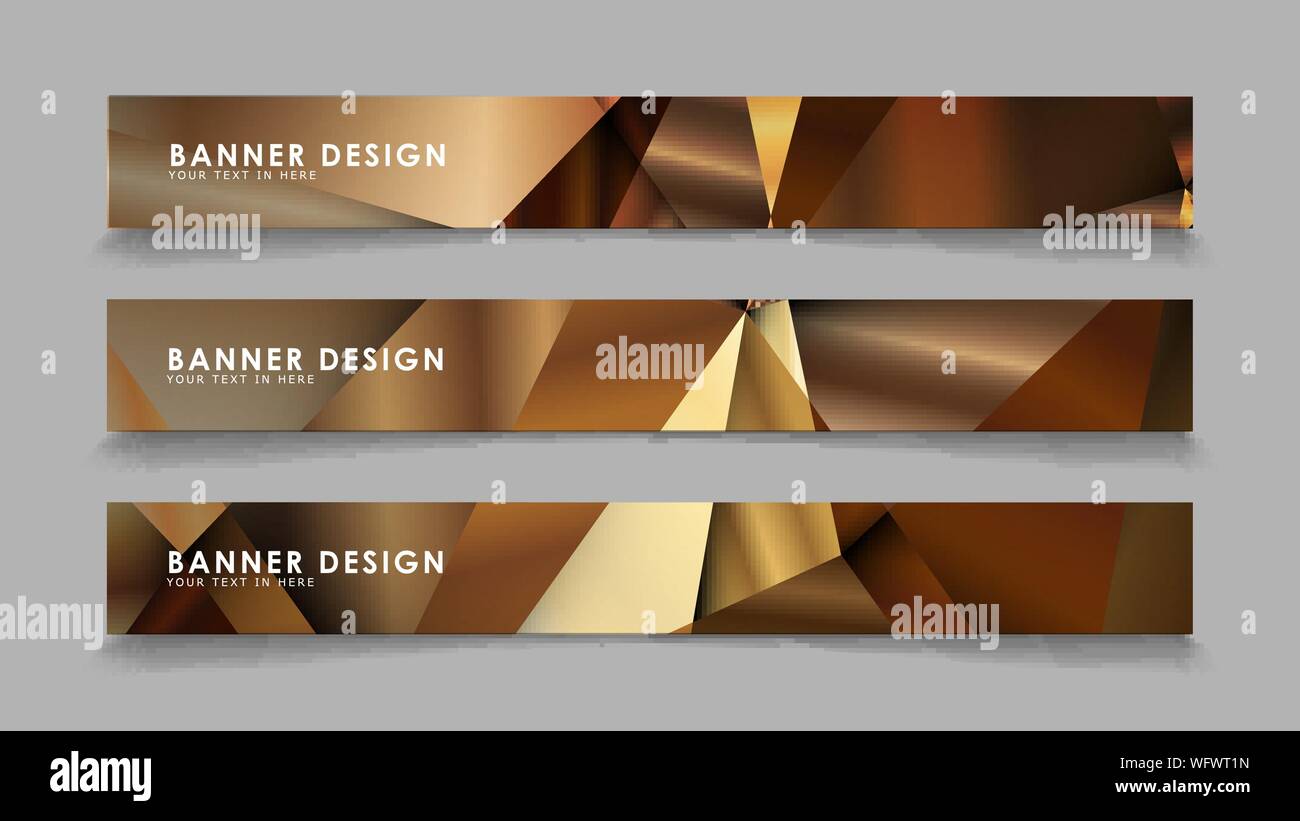 Abstract rectangle vector banners with luxury geometric gradient ...