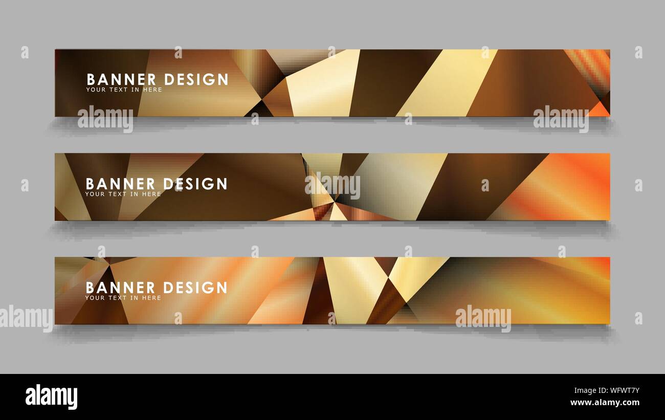 Abstract rectangle vector banners with luxury geometric gradient ...