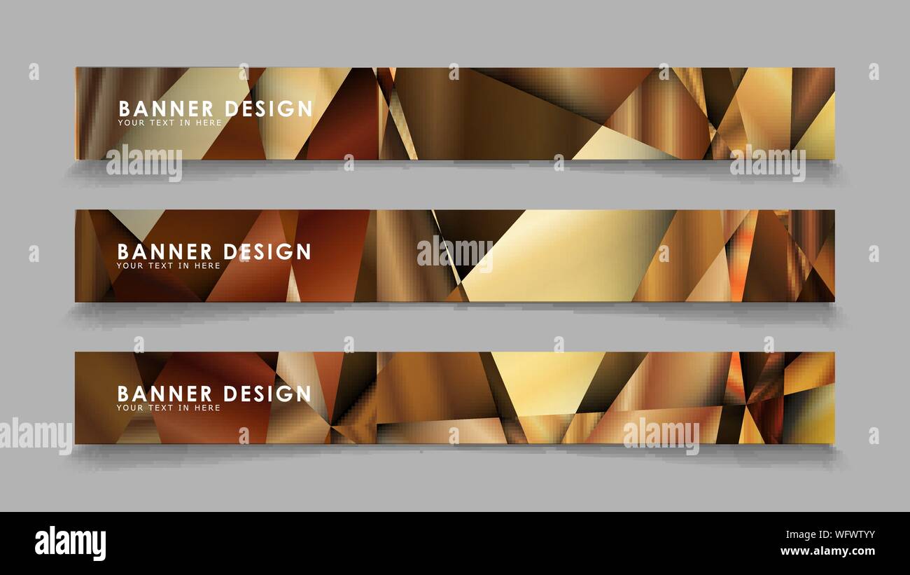 Abstract rectangle vector banners with luxury geometric gradient ...