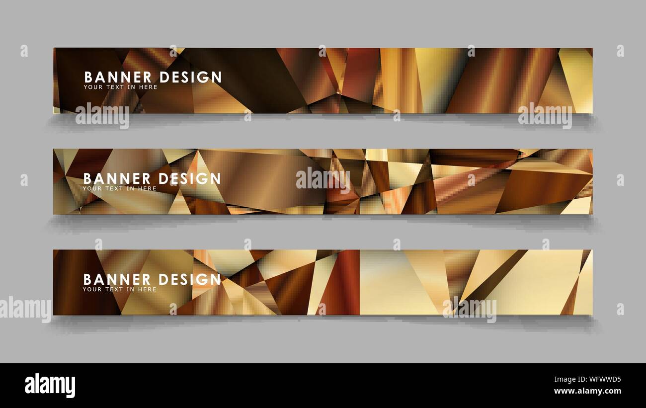 Abstract rectangle vector banners with luxury geometric gradient ...