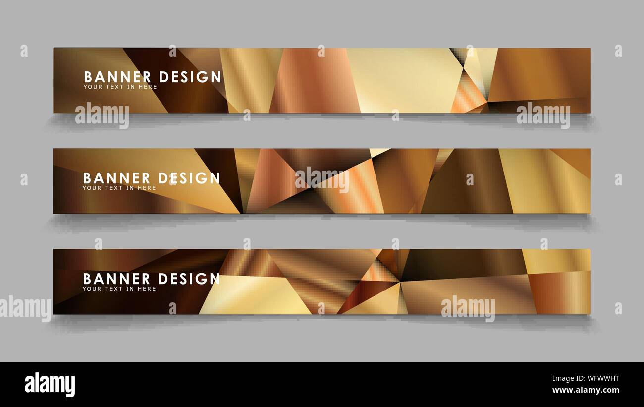 Abstract rectangle vector banners with luxury geometric gradient ...