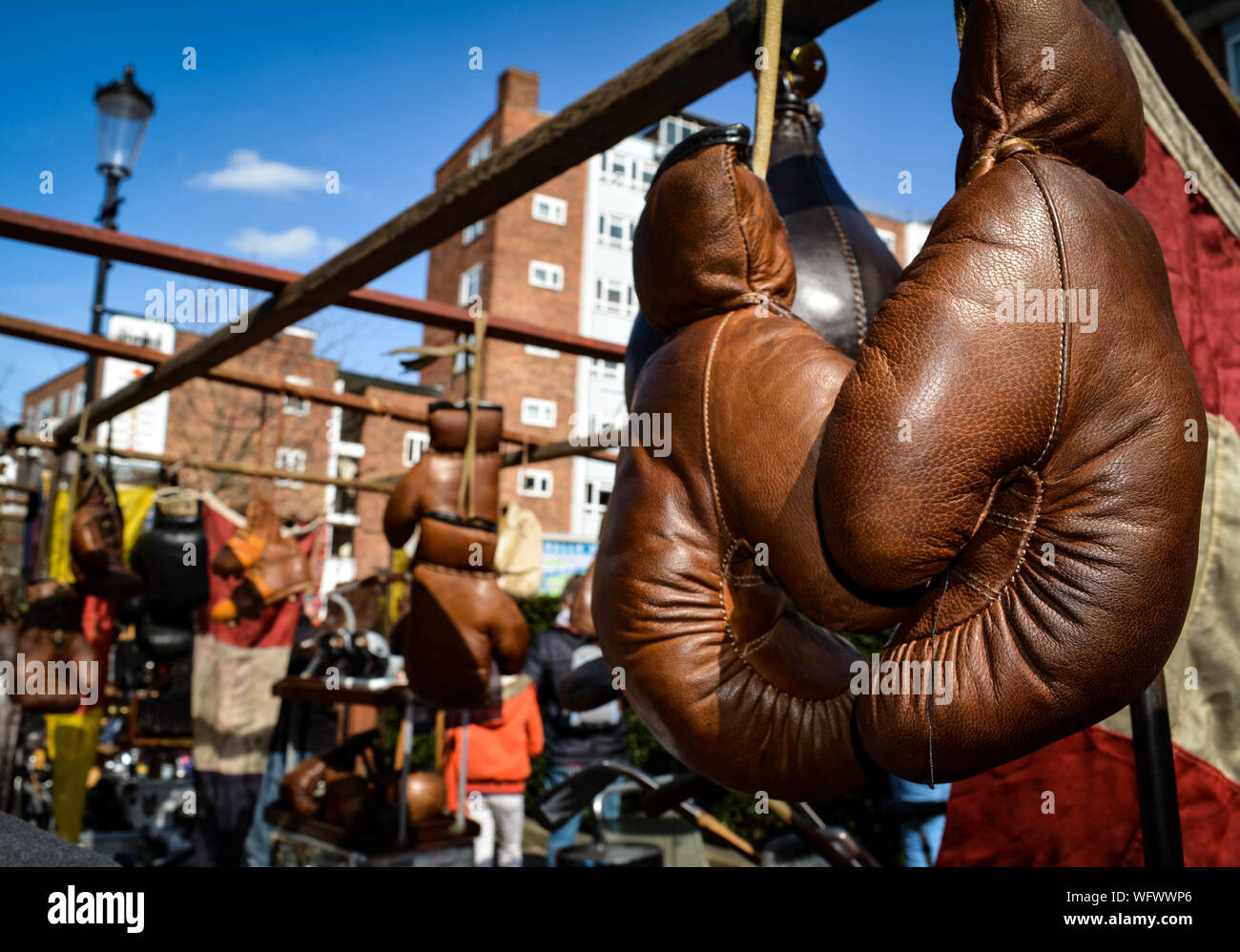 Boxing gloves hanging hi-res stock photography and images - Alamy