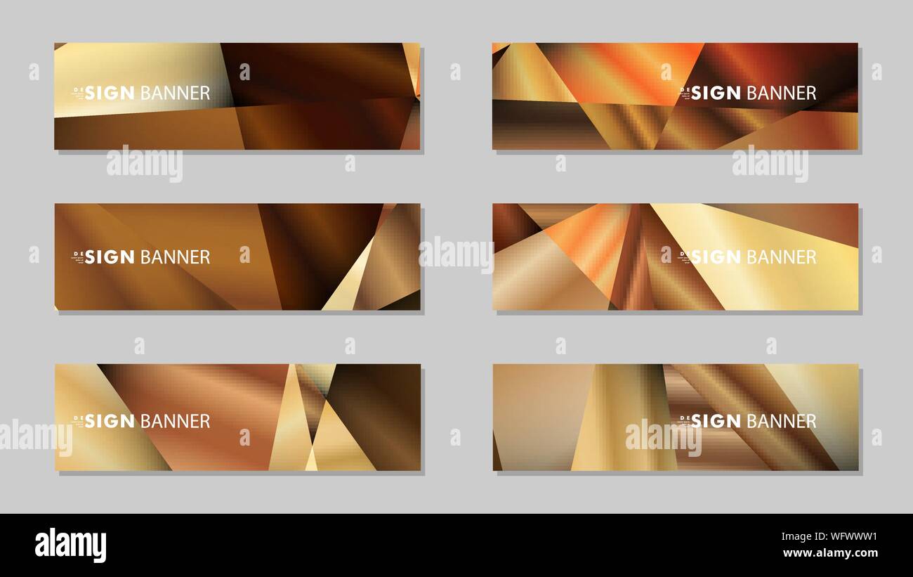 Abstract rectangle vector banners with luxury geometric gradient ...