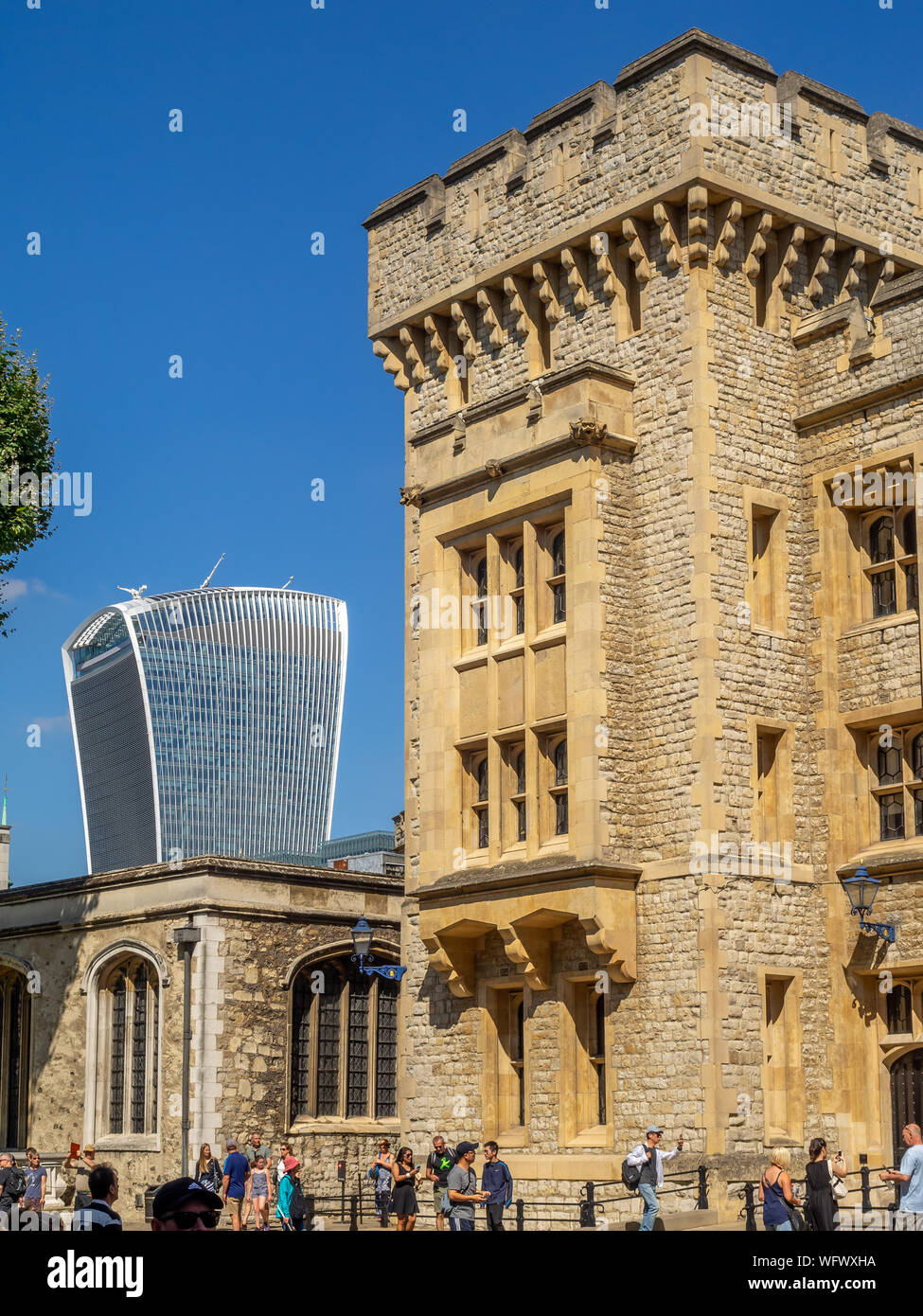London, England - August 5, 2018: The Waterloo Block inside the walls ...