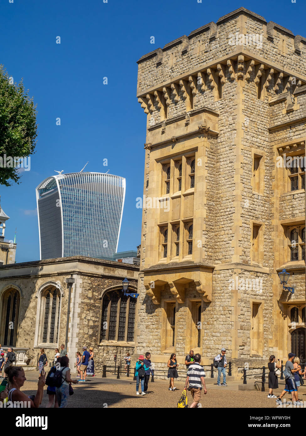 London, England - August 5, 2018: The Waterloo Block inside the walls ...