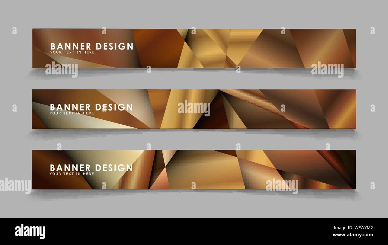 Abstract rectangle vector banners with luxury geometric gradient ...