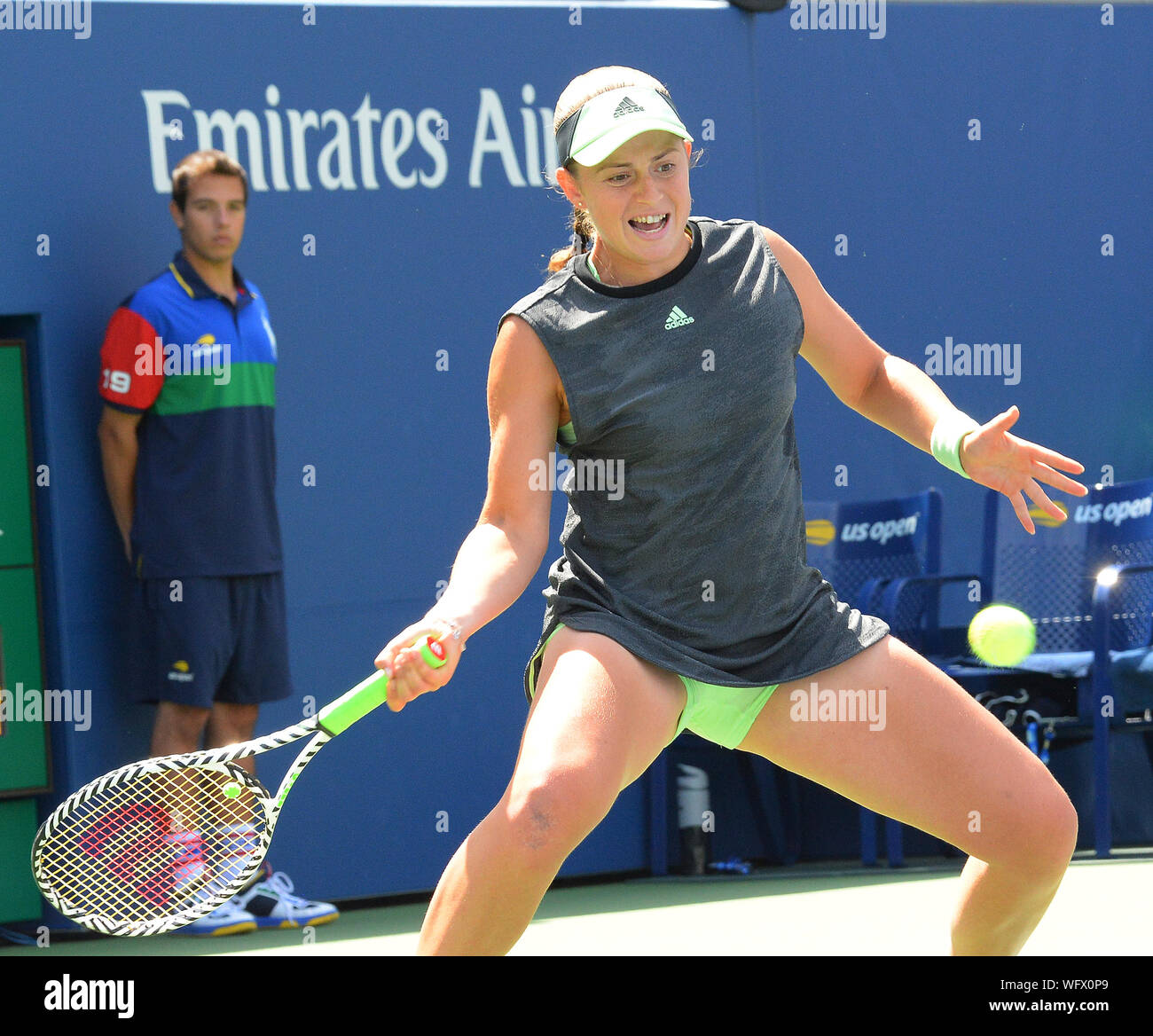 New York, USA. 31st Aug, 2019. Day 6 Jelena Ostapenko (LAT) in third ...