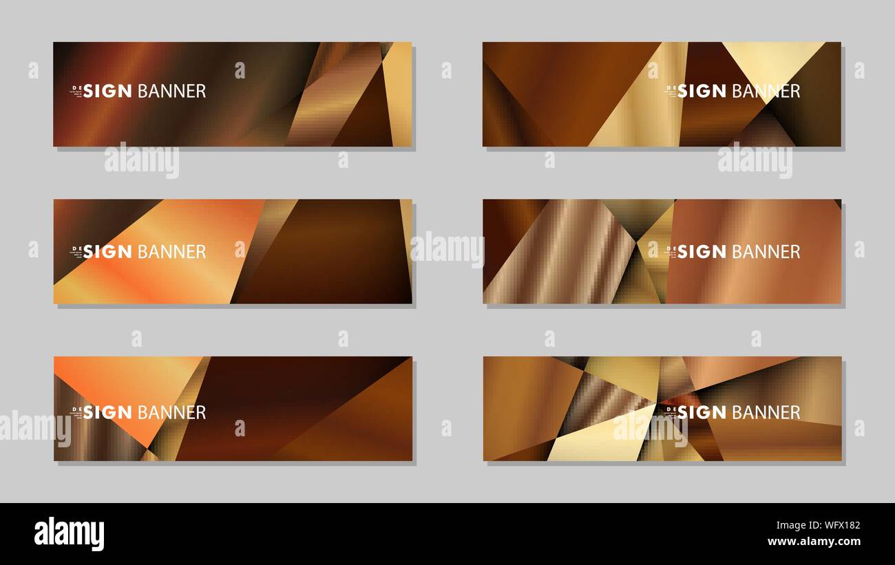 Abstract rectangle vector banners with luxury geometric gradient ...
