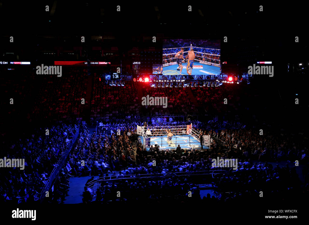Vasiliy Lomachenko and Luke Campbell in action in the WBC, WBO, WBA ...