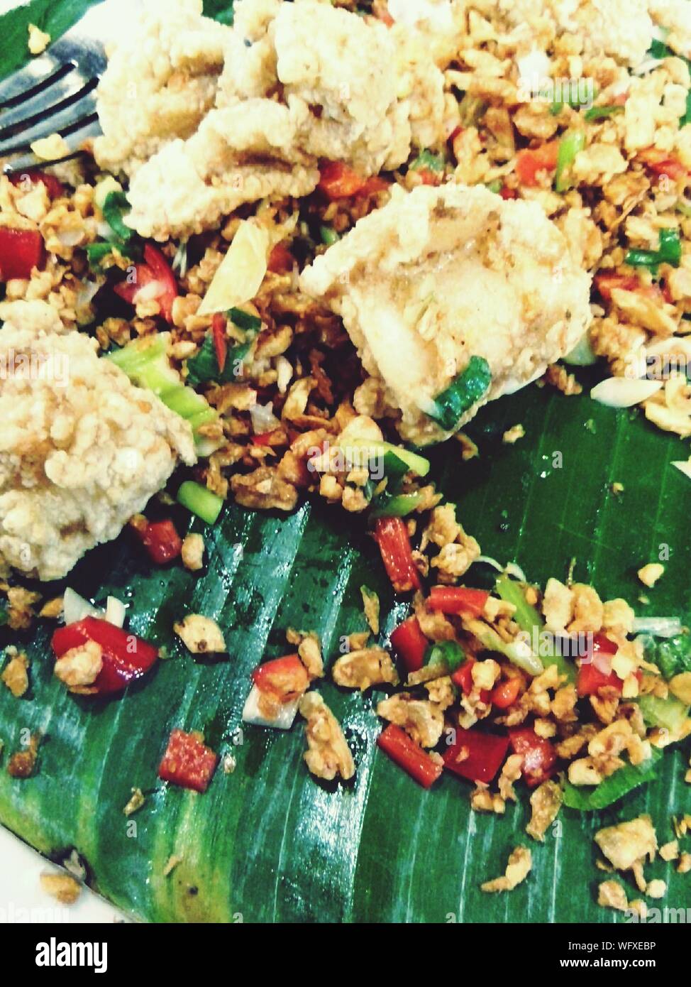 Palm leaf meal hi-res stock photography and images - Alamy