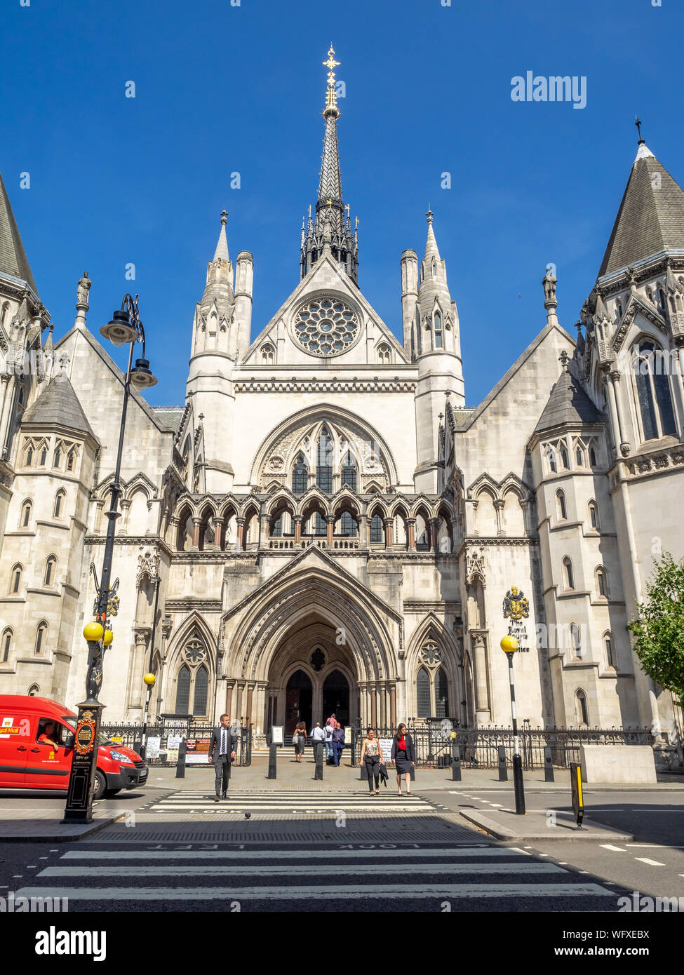 London, England - August 6, 2018: Historical building and entrance of ...
