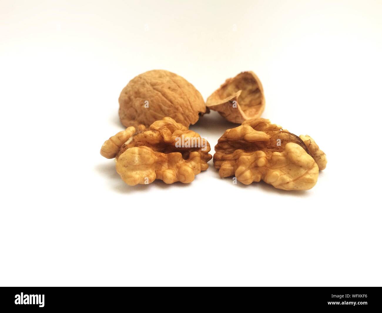 Walnut out of its shell hi-res stock photography and images - Alamy