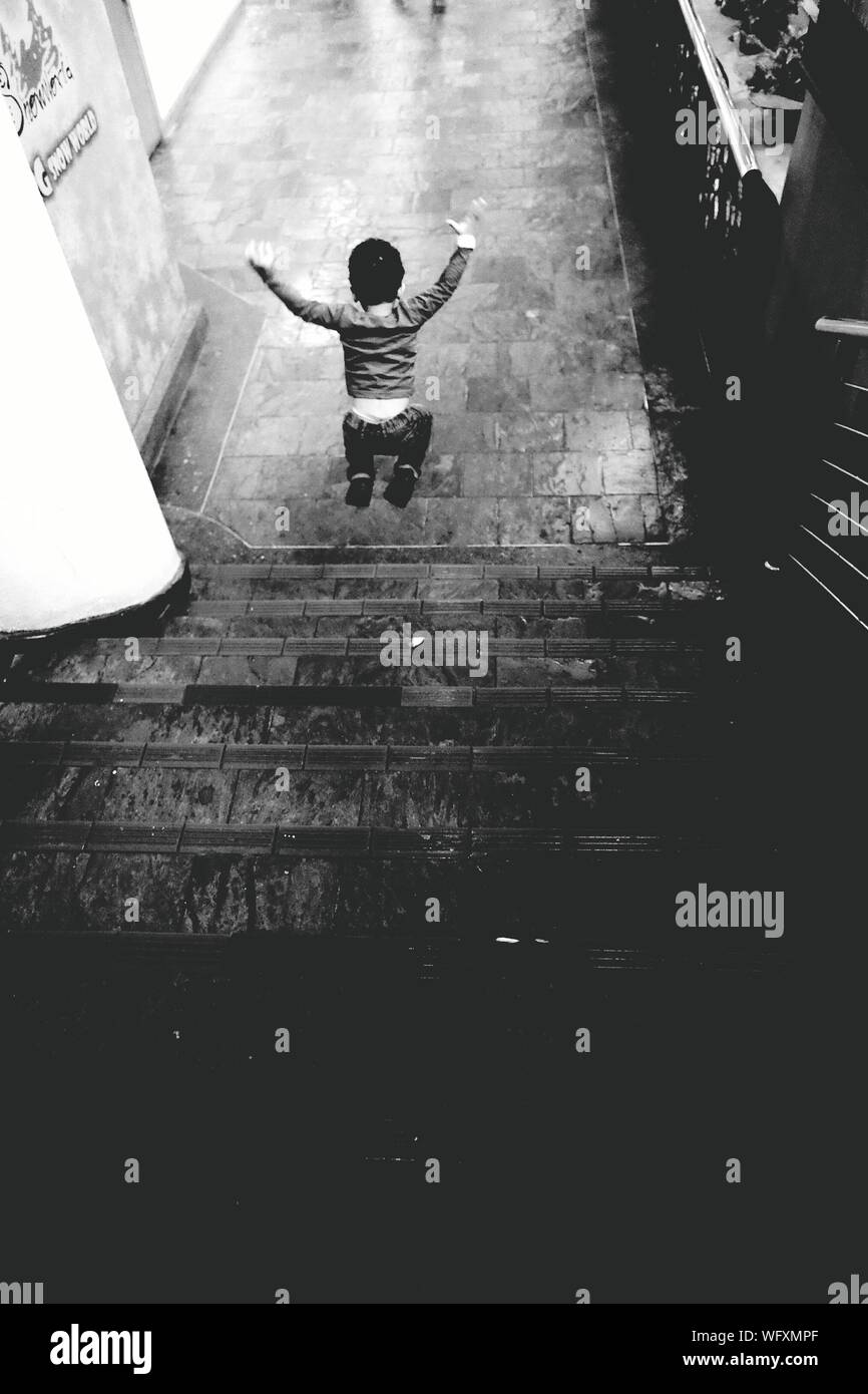 Jumping the stairs hi-res stock photography and images - Alamy