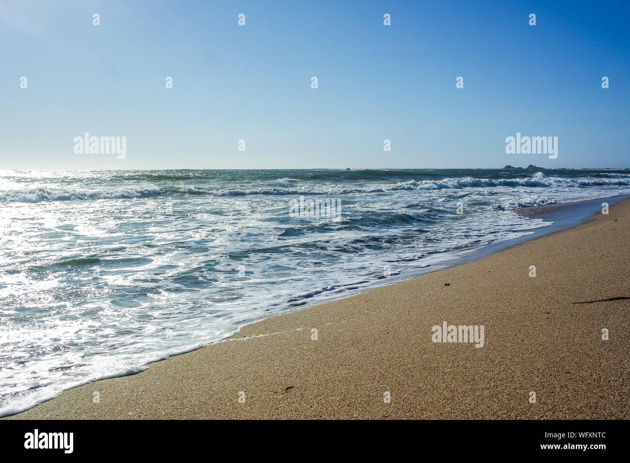 beautiful lonely beach Stock Photo - Alamy