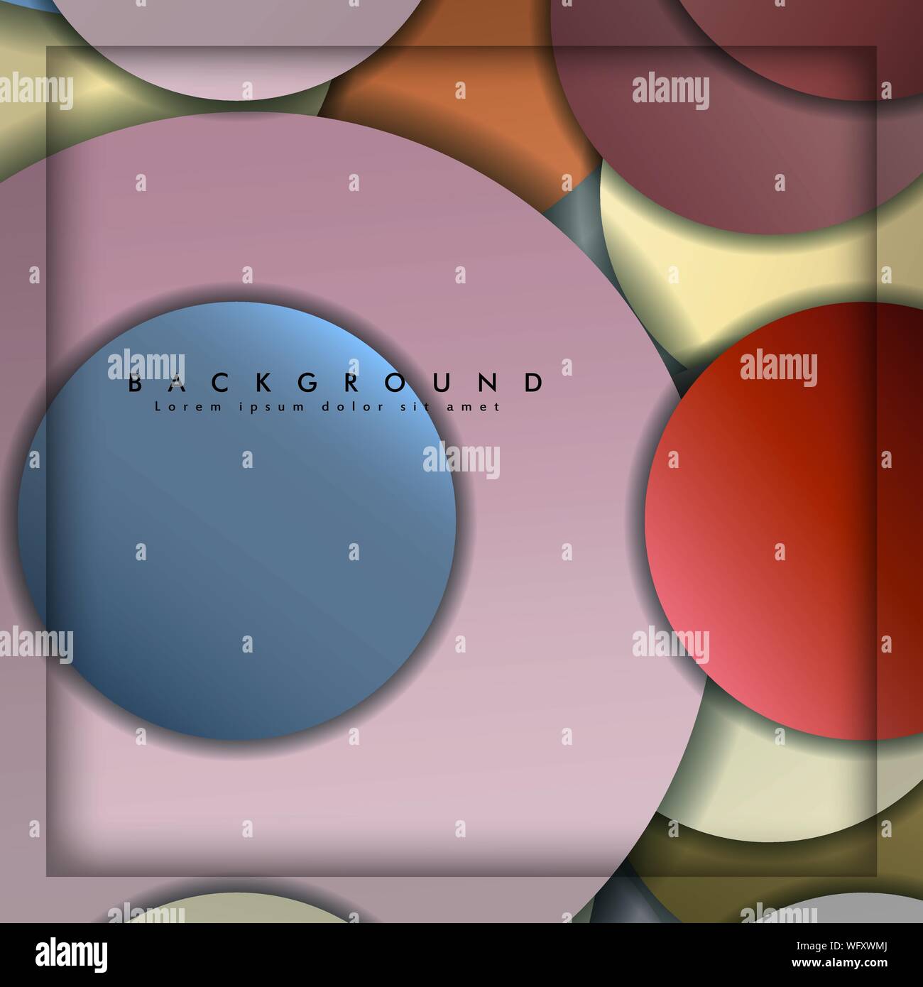 abstract vector circle background with color stone and brick gradient and shadow Stock Vector ...