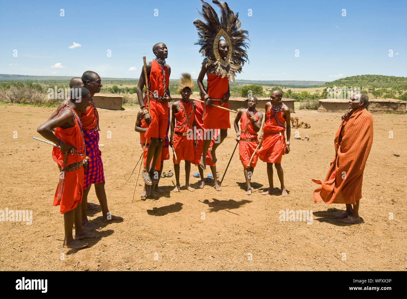 Massai tanzania jumping hi-res stock photography and images - Alamy