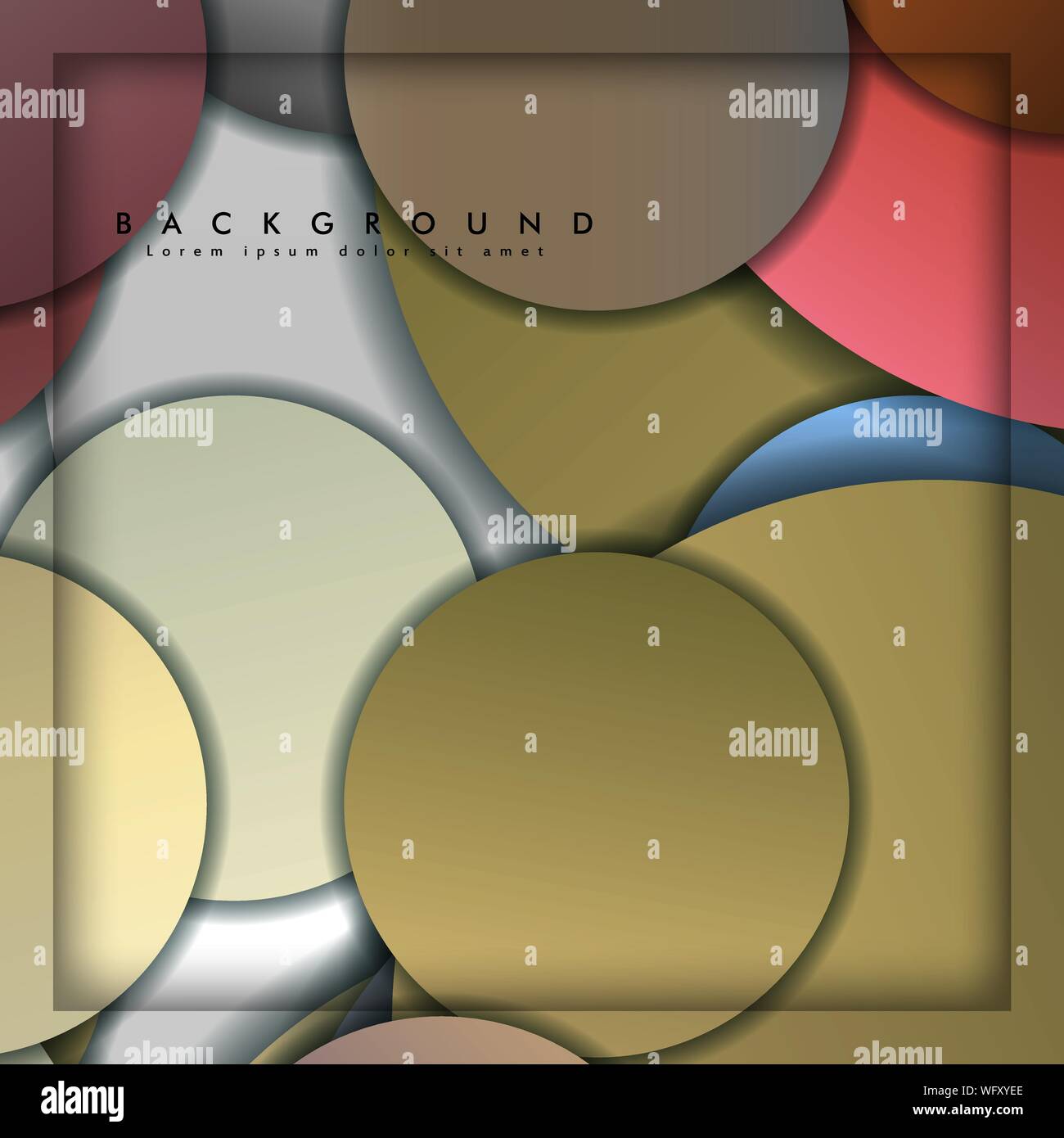 abstract vector circle background with color stone and brick gradient and shadow Stock Vector ...