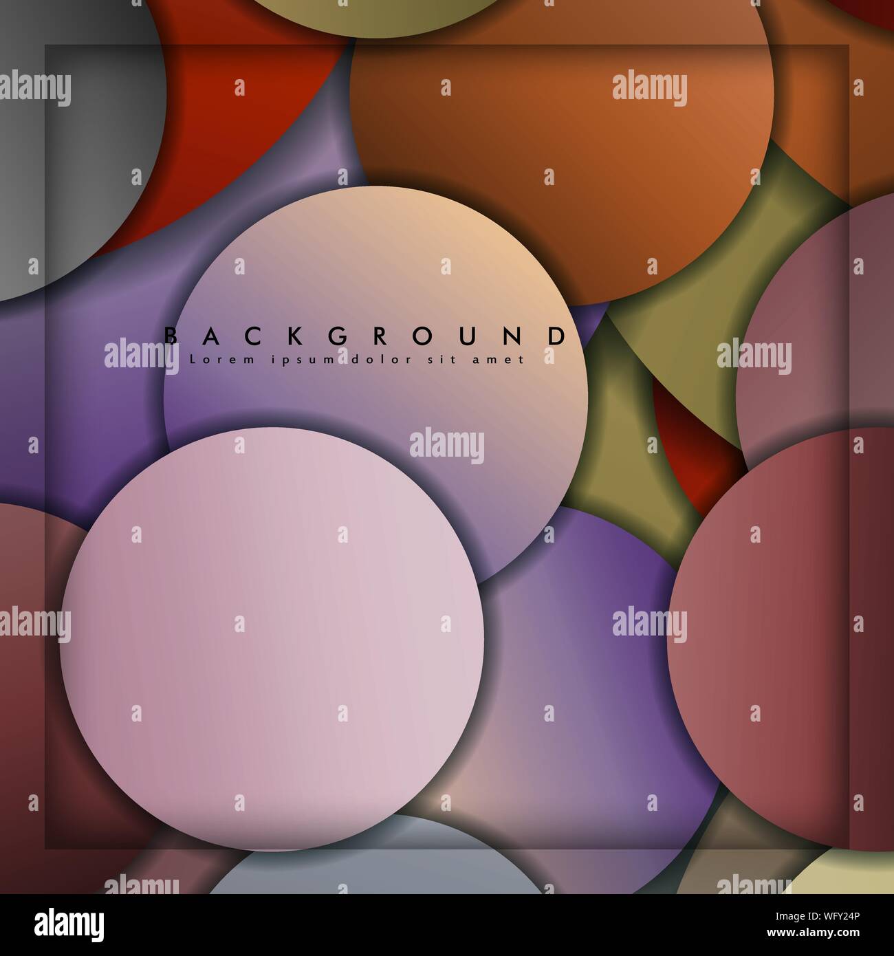 abstract vector circle background with color stone and brick gradient and shadow Stock Vector ...