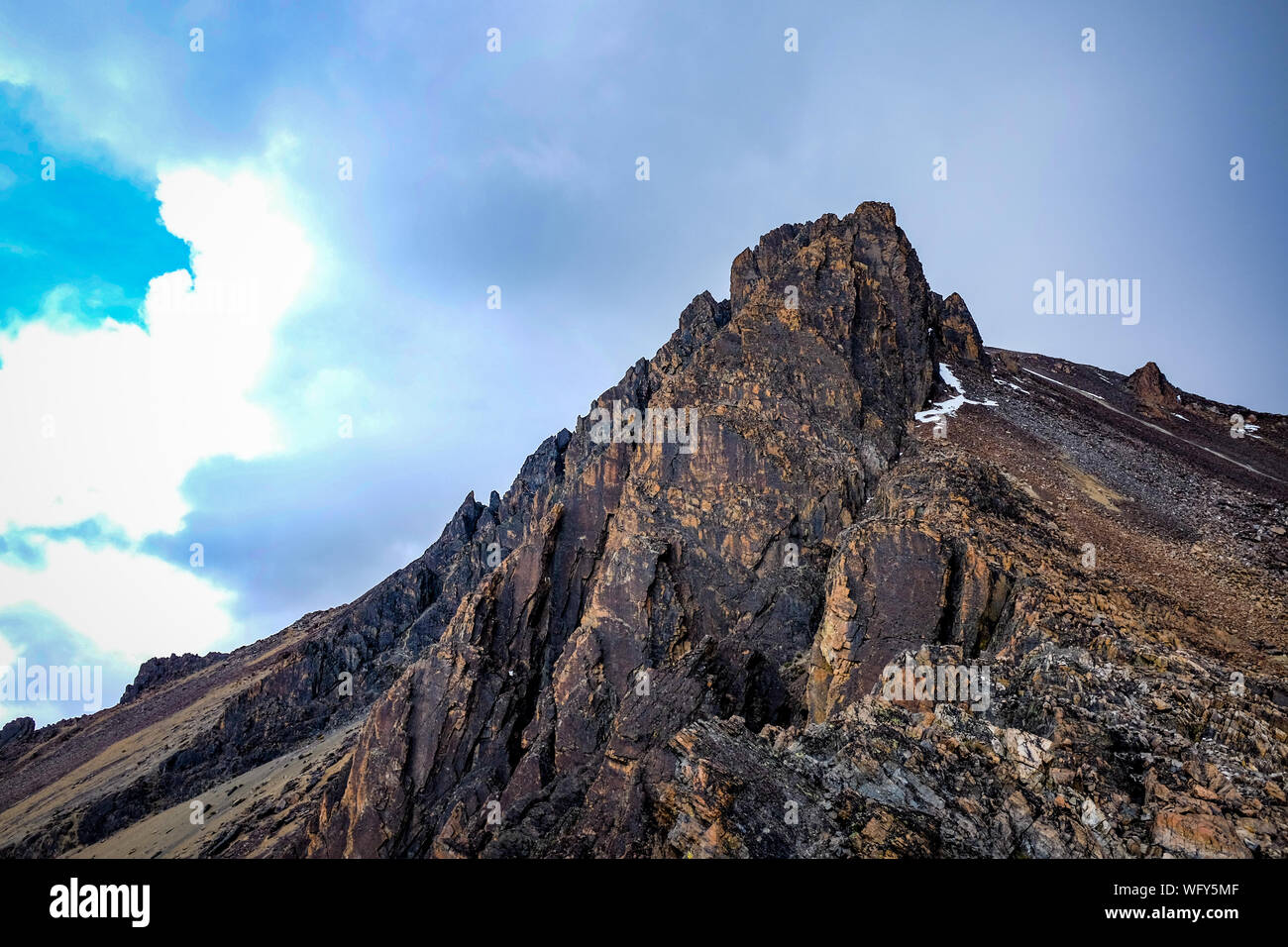 Trekking up to Pico Austria Mountain in the Morning with Clear Sky ...