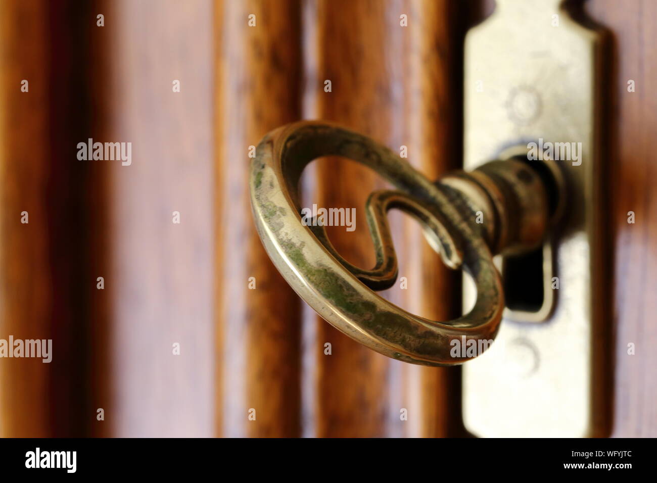 Key in door hi-res stock photography and images - Alamy