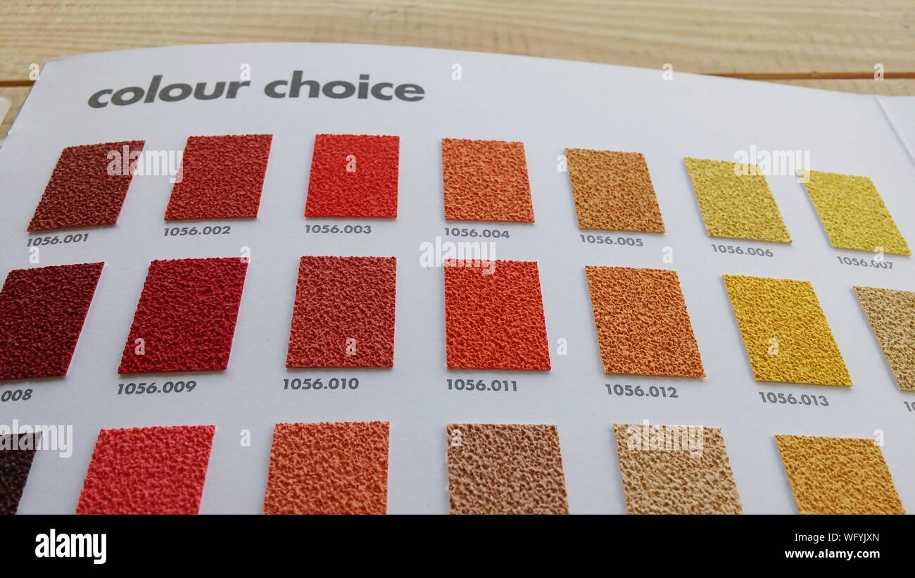 Swatch table hi-res stock photography and images - Alamy