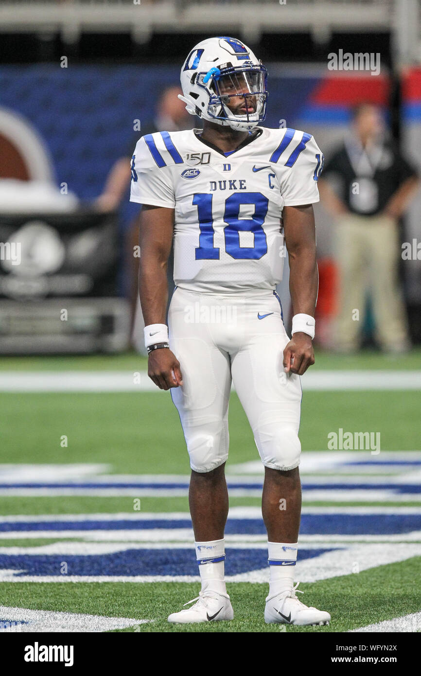 August 31, 2019: Duke's Quentin Harris (18) prior to the Chick-Fil-A ...