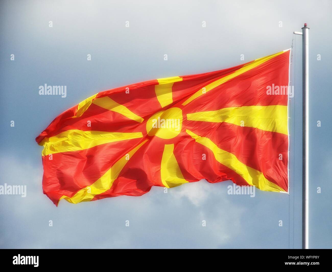 Macedonian flag hi-res stock photography and images - Alamy