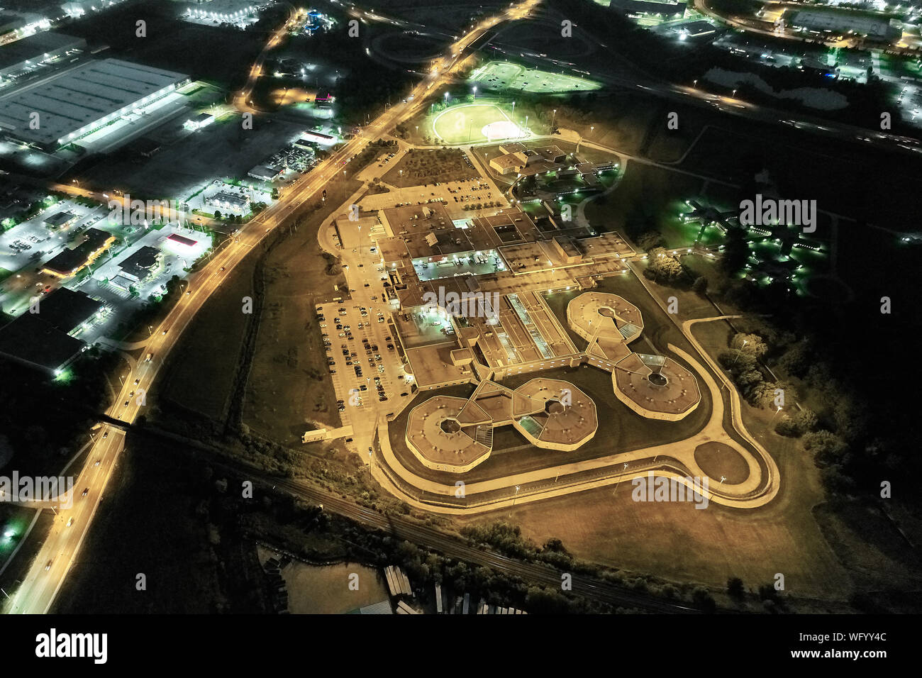 Prison aerial view Stock Photo - Alamy