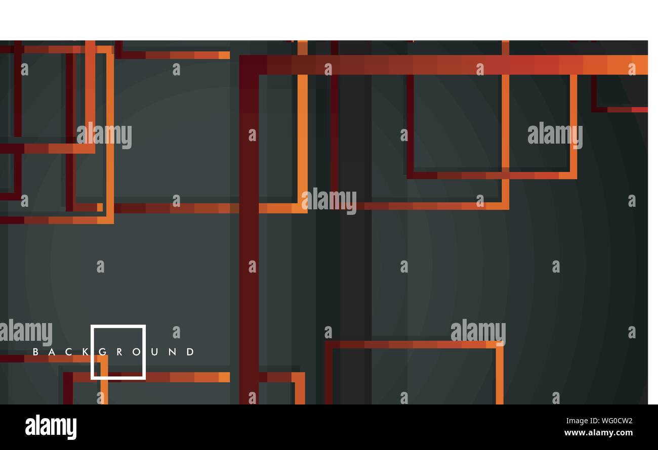 Vector Modern Abstract Squares Backgrounds . with a black red orange gradient. eps 10 template ...