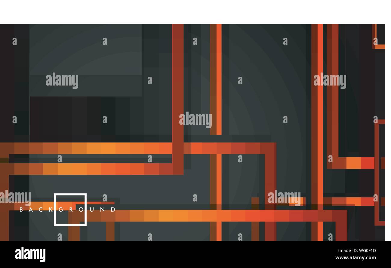 Vector Modern Abstract Squares Backgrounds . with a black orange ...