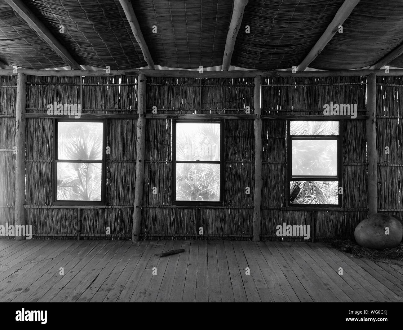 Interior Of Wooden House Stock Photo - Alamy