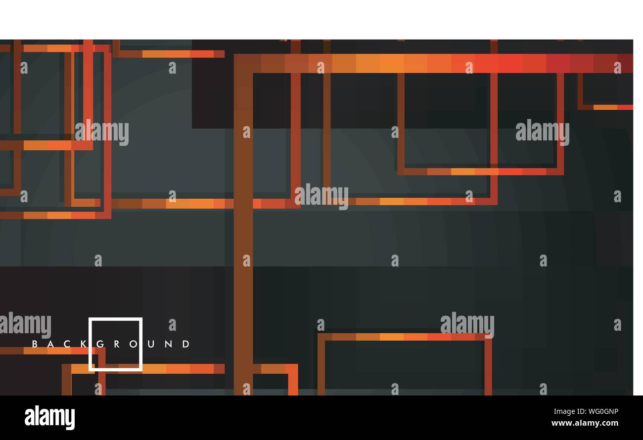 Vector Modern Abstract Squares Backgrounds . with a black orange ...