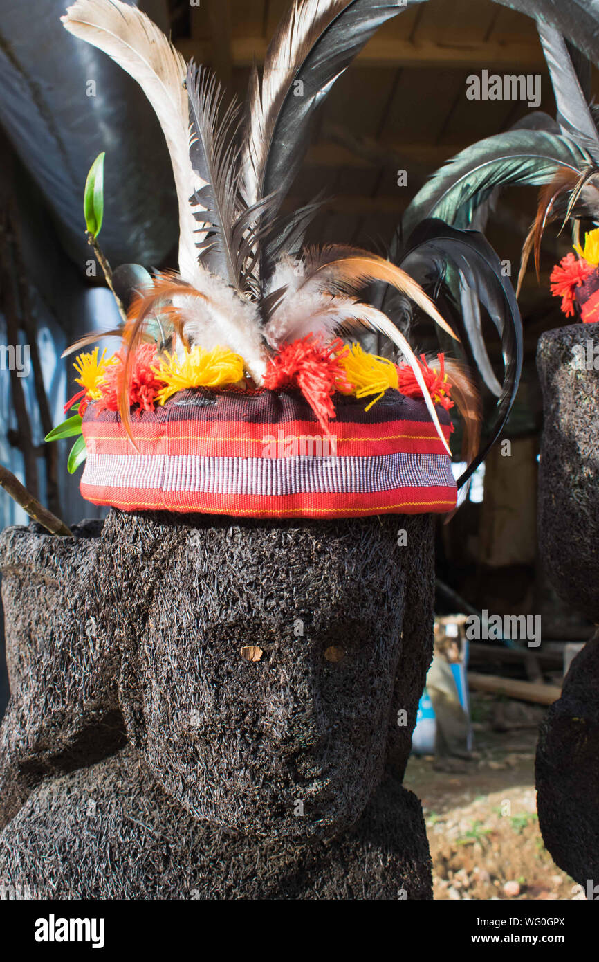 AUGUST 25, 2019-BANAUE IFUGAO PHILIPPINES : Sculpture of a woman ...