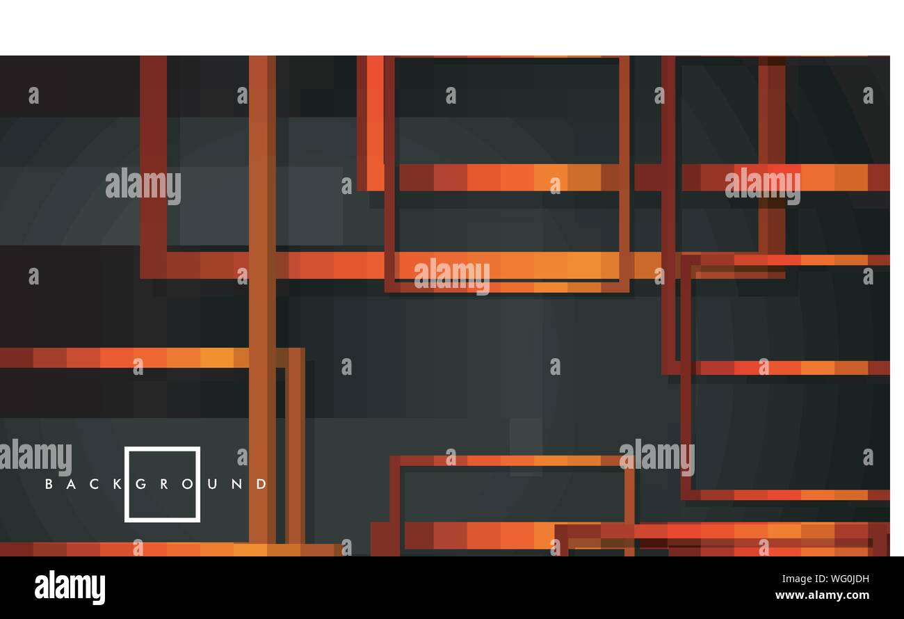 Vector Modern Abstract Squares Backgrounds . with a black orange ...