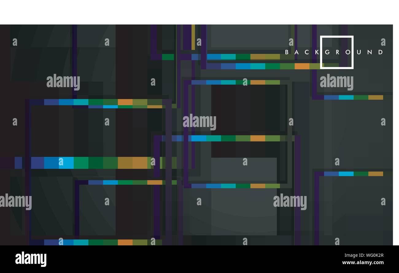 Modern Abstract Vector Box Background. with colorful gradient strips ...