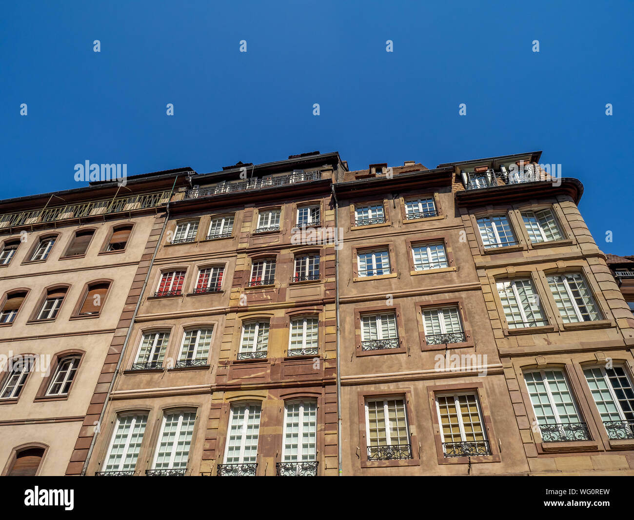 Beautiful buildings in Cathedral Square of Strasbourg in the Alsace ...